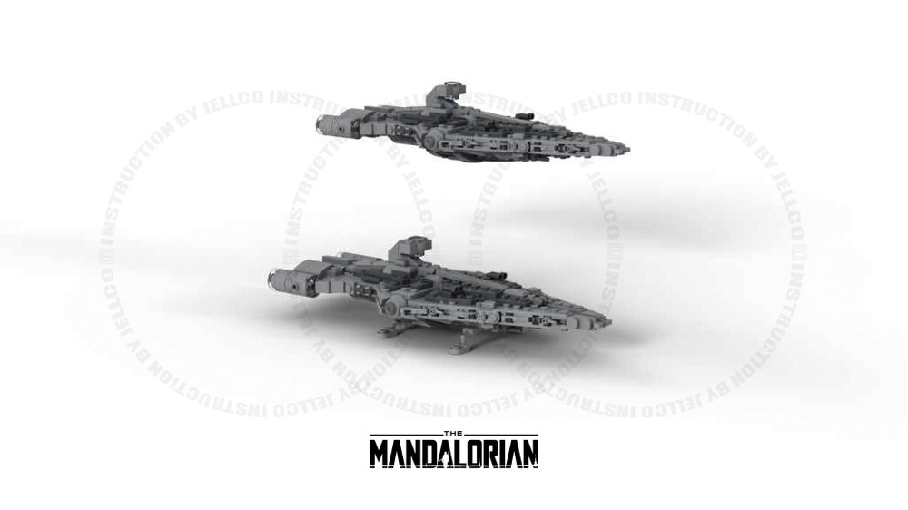 Lego Moc Micro Diorama Mandalorian Fleet No Stand Version By Jellco