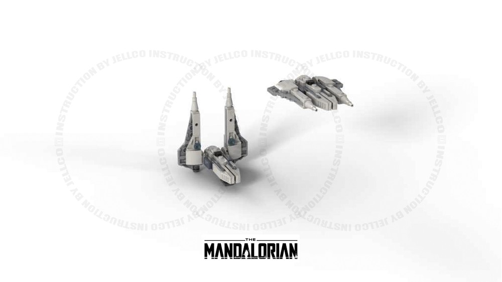 Lego Moc Micro Diorama Mandalorian Fleet No Stand Version By Jellco