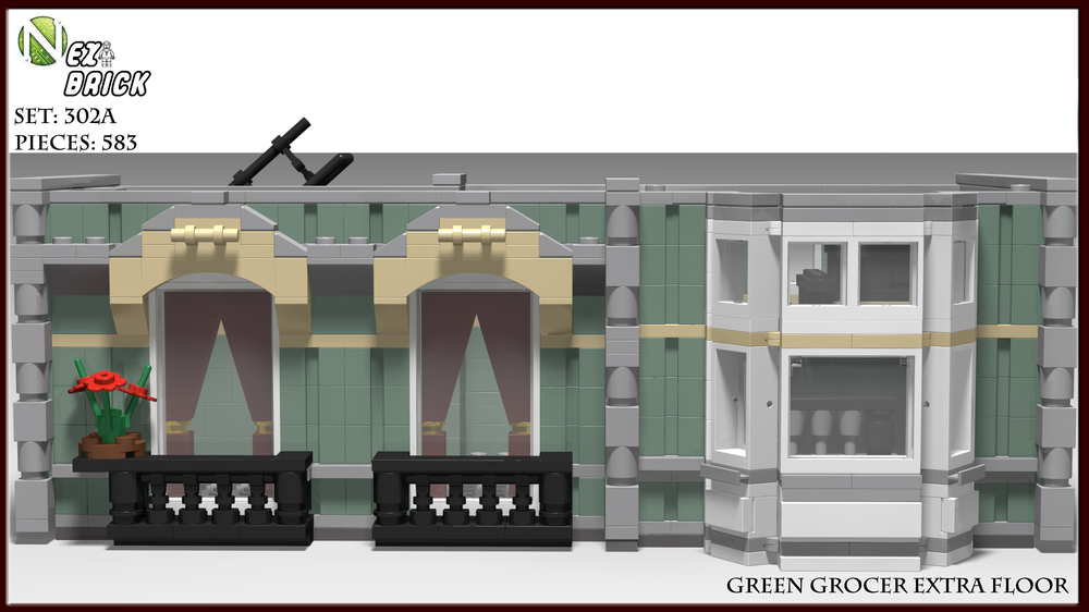 Lego Moc Green Grocer Extra Floor By Cyberlogic Rebrickable Build