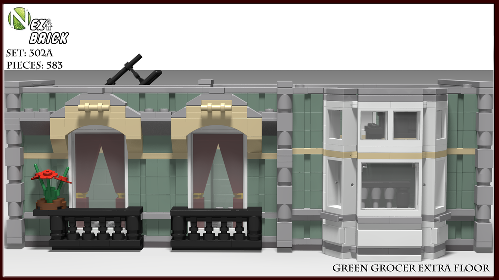 LEGO MOC Green Grocer Extra Floor by CyberLogic | Rebrickable - Build ...