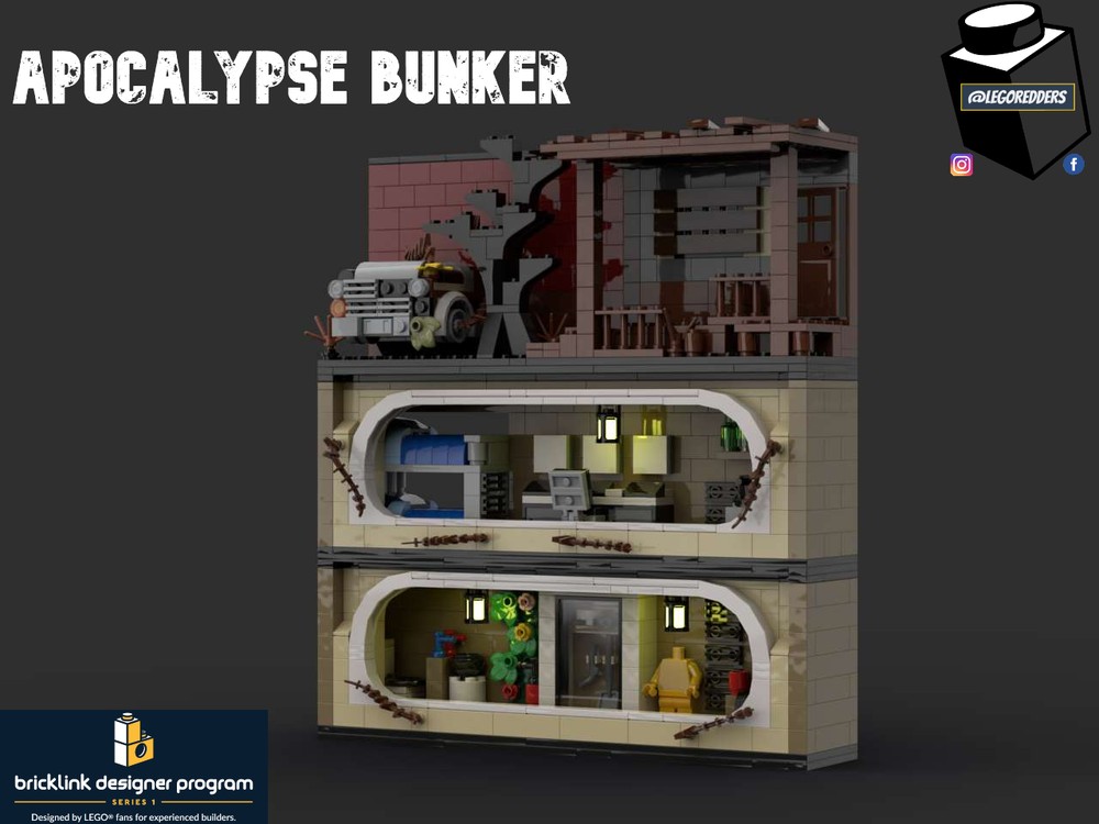 LEGO MOC-148355 Apocalypse Bunker by @LegoRedders | Rebrickable - Build ...
