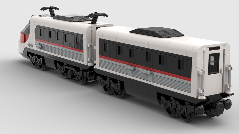 Lego Moc High Speed Train By Aja Rebrickable Build With Lego