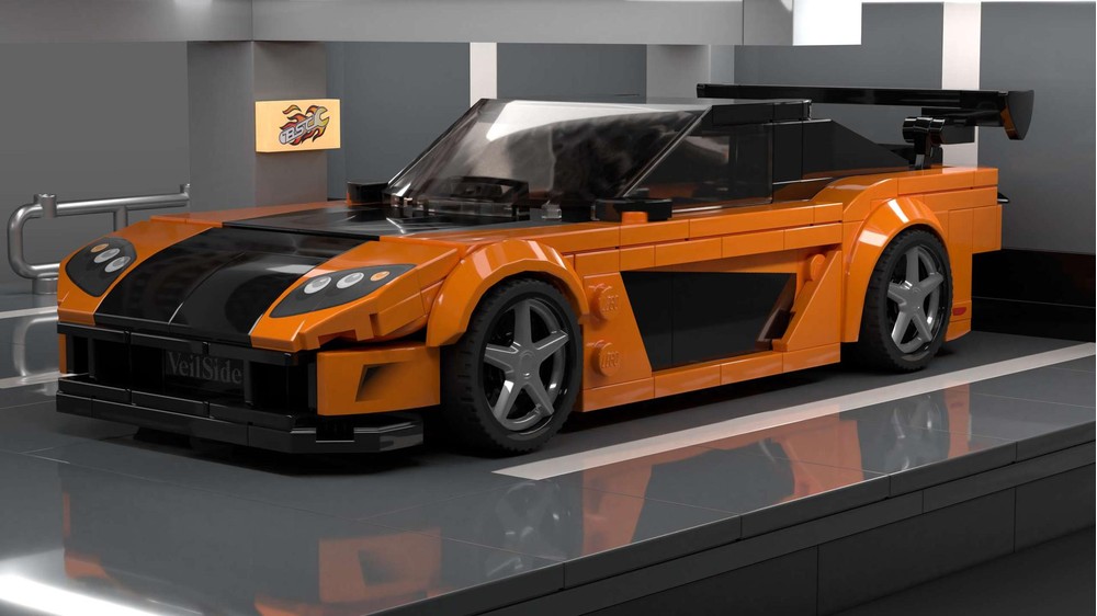 LEGO MOC Fast & Furious Tokyo Drift Han's RX-7 Veilside Fortune Body ...