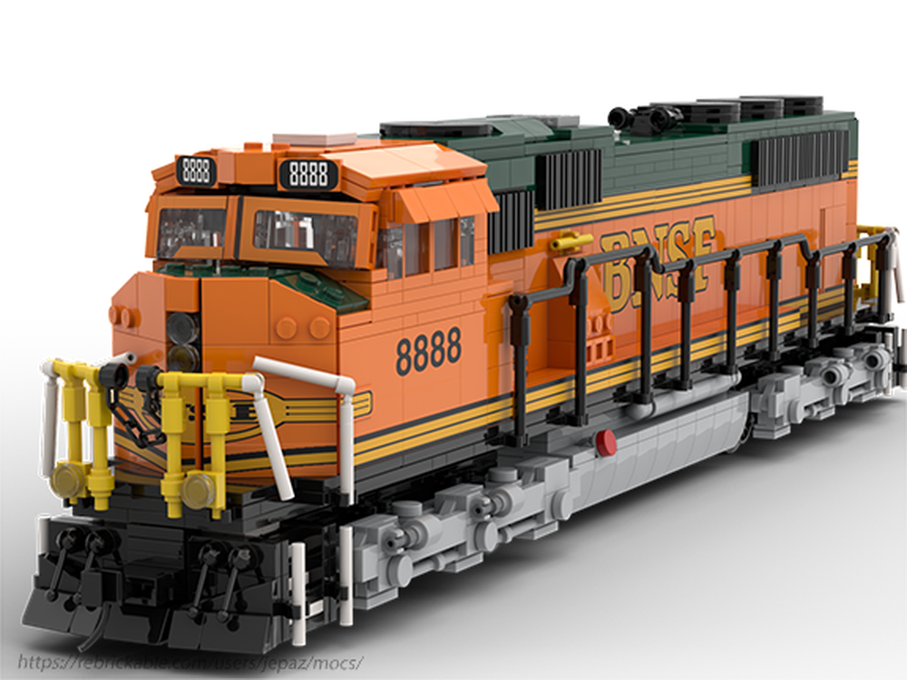 LEGO MOC Burlington Northern Santa Fe (BNSF) SD70MAC by jepaz ...