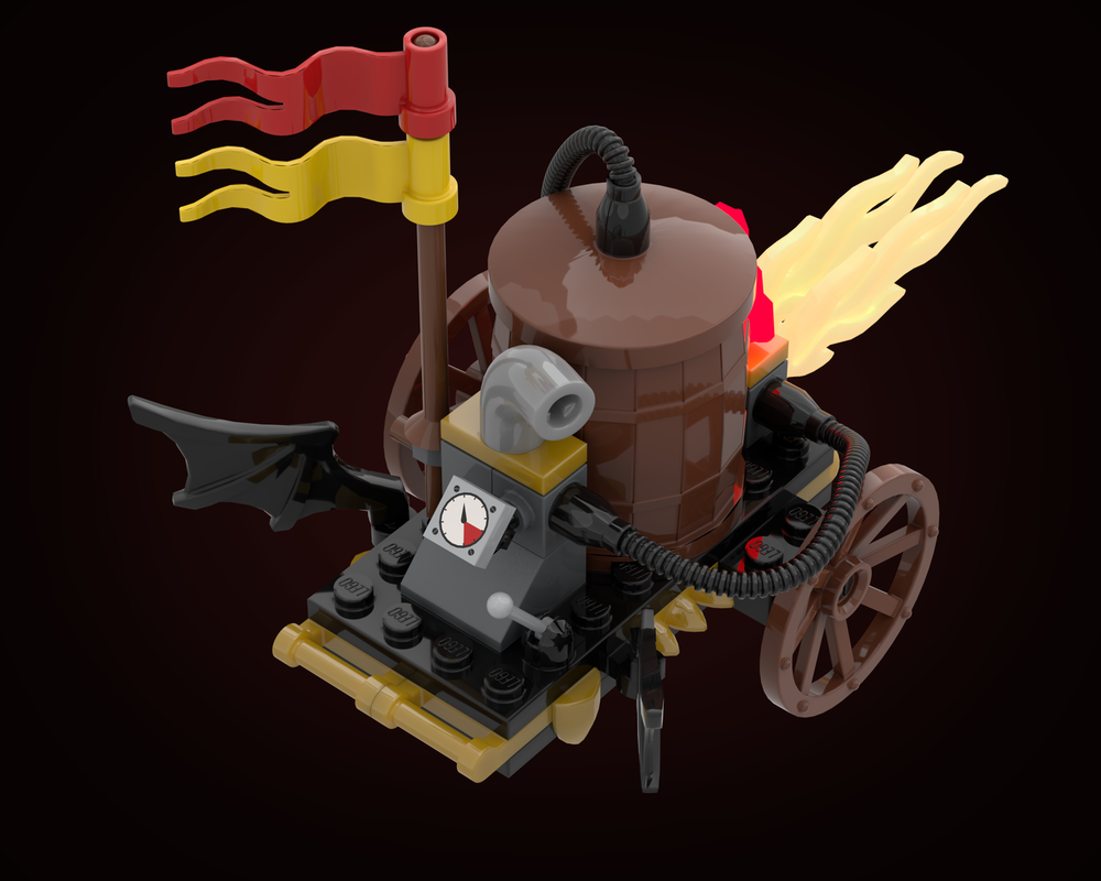 Lego Moc Fright Knights Hellfire Cart By Nightlordbuilds