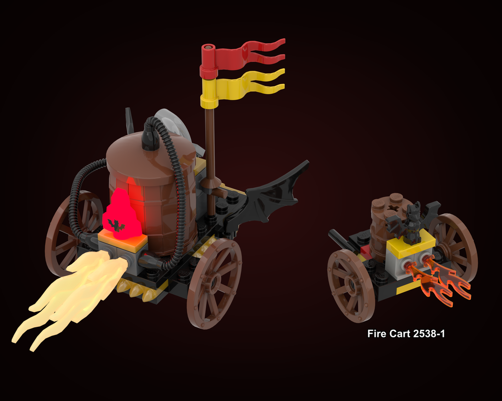 Lego Moc Fright Knights Hellfire Cart By Nightlordbuilds