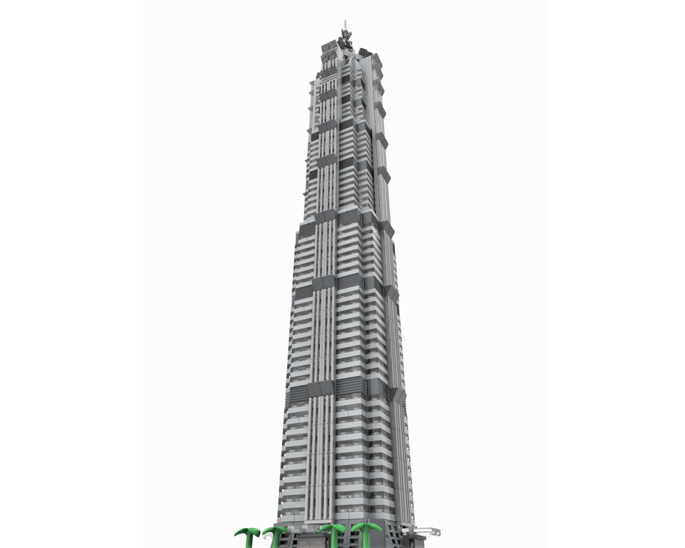 Lego Moc Jin Mao Tower 1800 Scale By Spbrix Rebrickable Build With