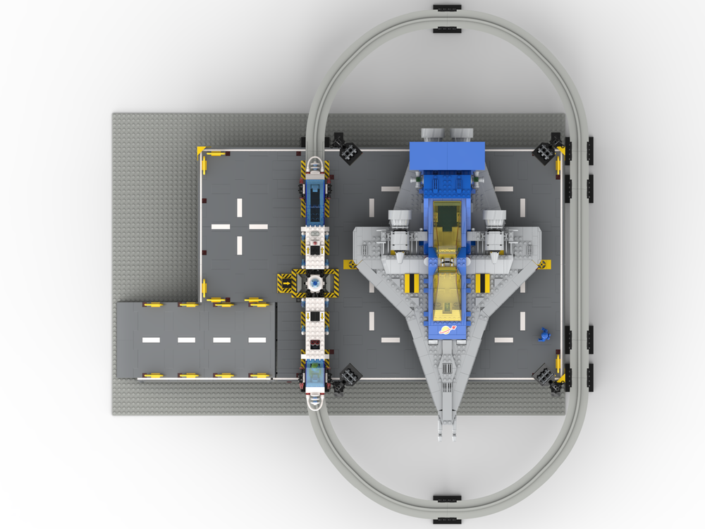 Lego Moc Space Landing Pad With Monorail By Bernd Das Brot