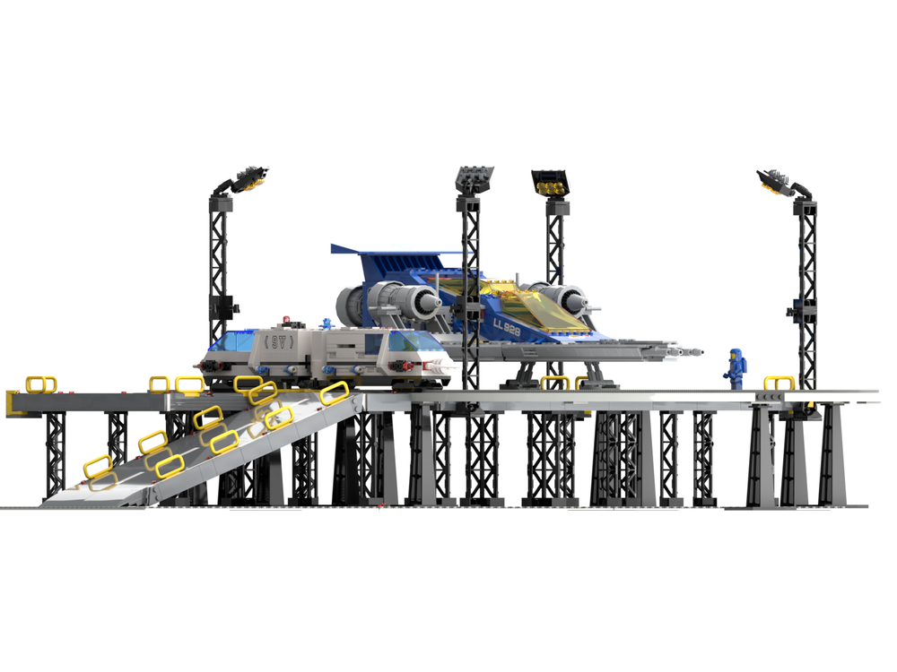 Lego Moc Space Landing Pad With Monorail By Bernd Das Brot