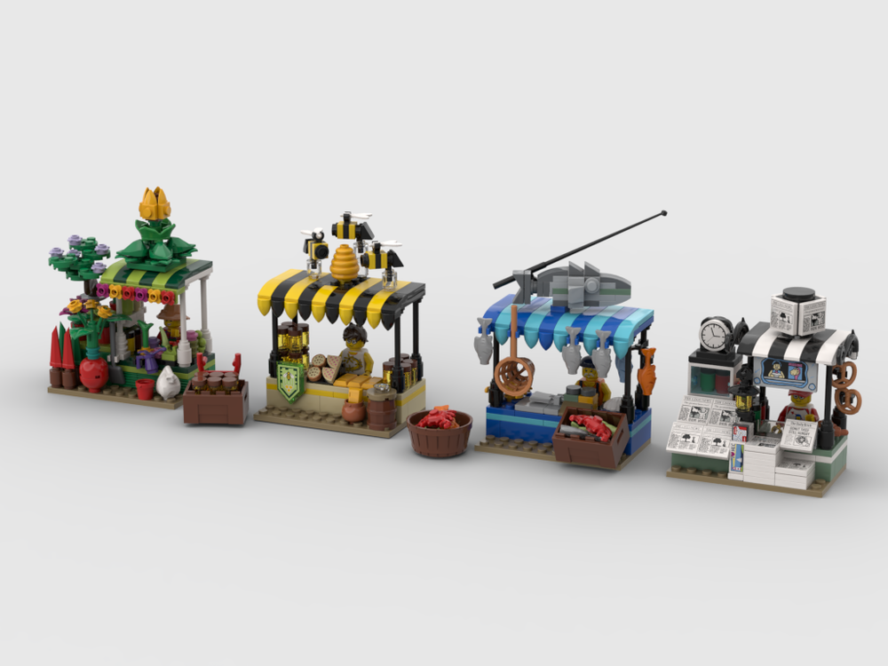 LEGO MOC Market Stand Pack #5 by gabizon | Rebrickable - Build with LEGO