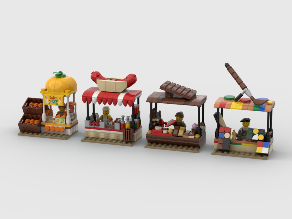 LEGO MOC Market Stand Pack #6 by gabizon | Rebrickable - Build with LEGO