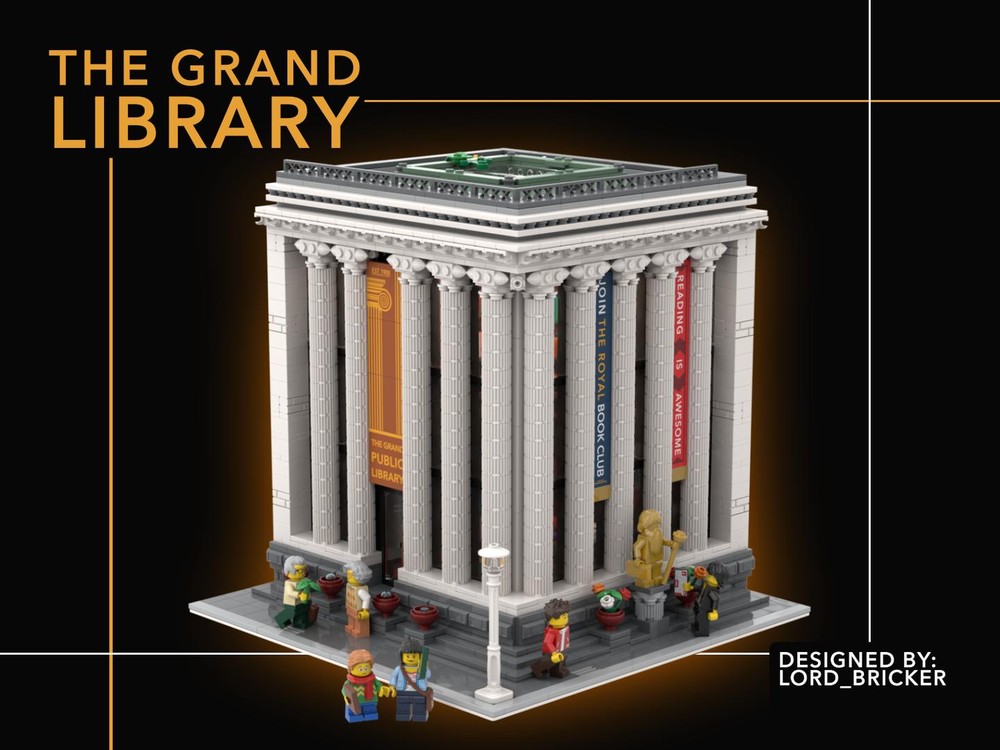 LEGO MOC The Grand Public Library by lord_bricker | Rebrickable - Build ...