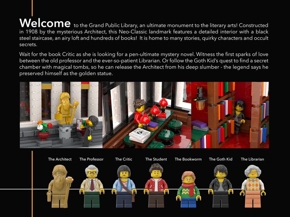 Lego Moc The Grand Public Library By Lordbricker Rebrickable Build