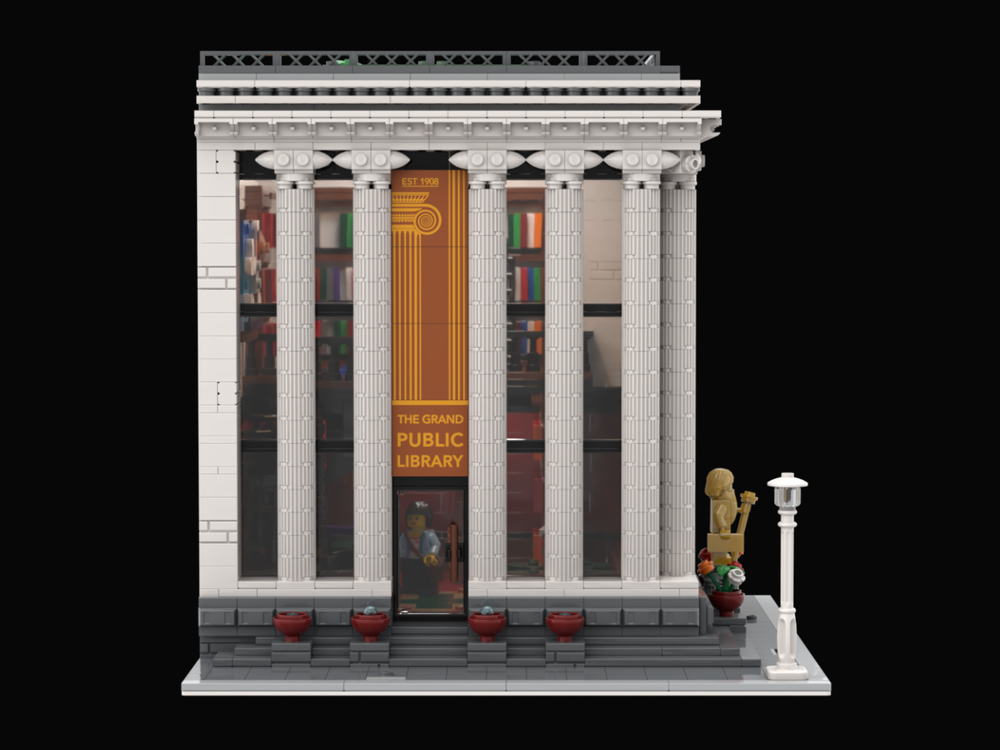 Lego Moc The Grand Public Library By Lordbricker Rebrickable Build