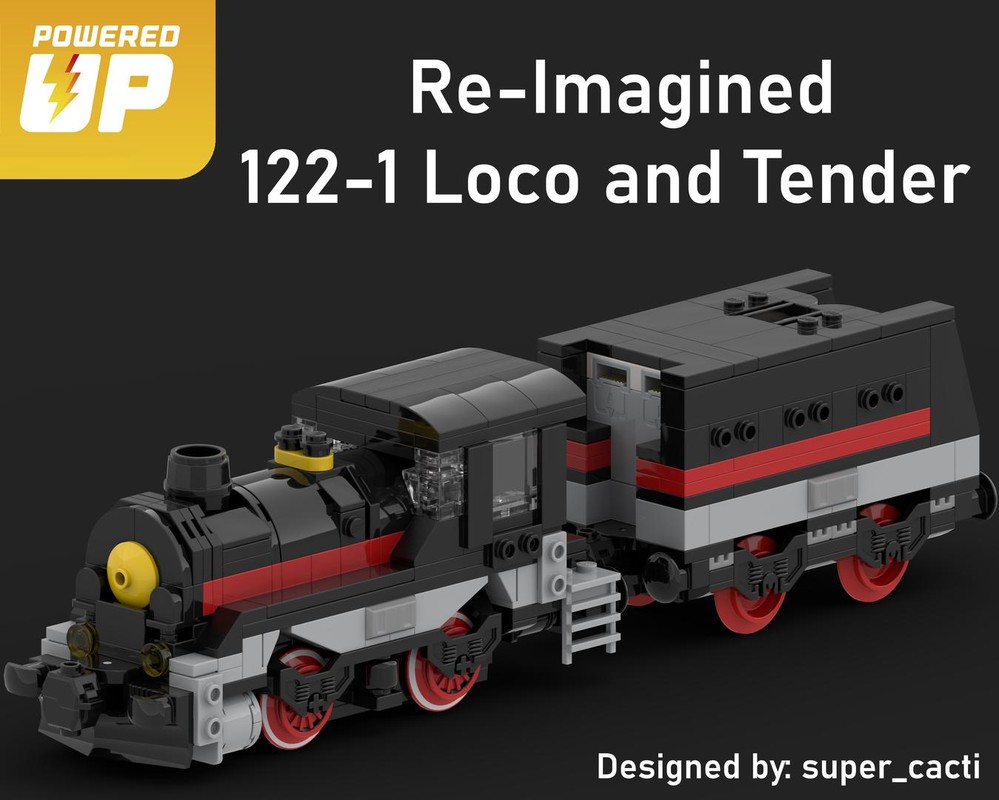 LEGO MOC Re-Imagined 122-1 Loco and Tender by super_cacti | Rebrickable ...