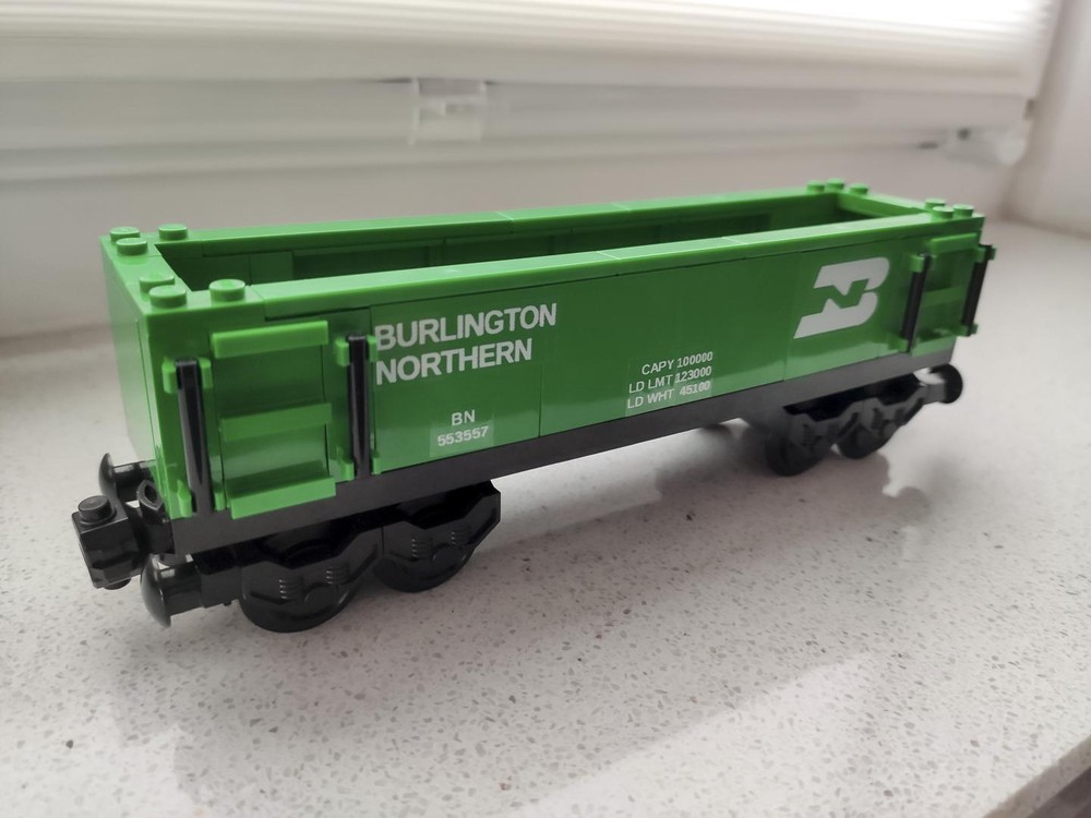 LEGO MOC Open Gondola Car (Burlington Northern Color Scheme) by c_bloxx ...