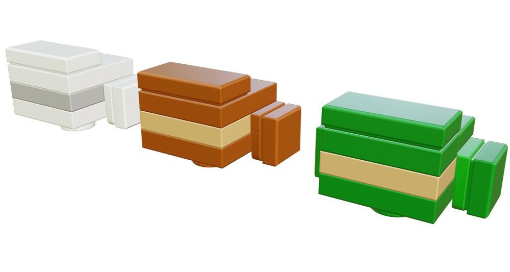 LEGO MOC Mini Minecraft Frogs by builditmac | Rebrickable - Build with LEGO