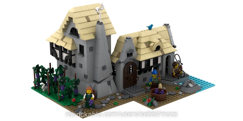Lego Moc Medieval Vinedressers Half Timbered House By Sebbl