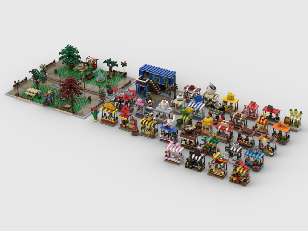 LEGO MOC Market Series - 32 Stands + 2 Modular Display by gabizon ...