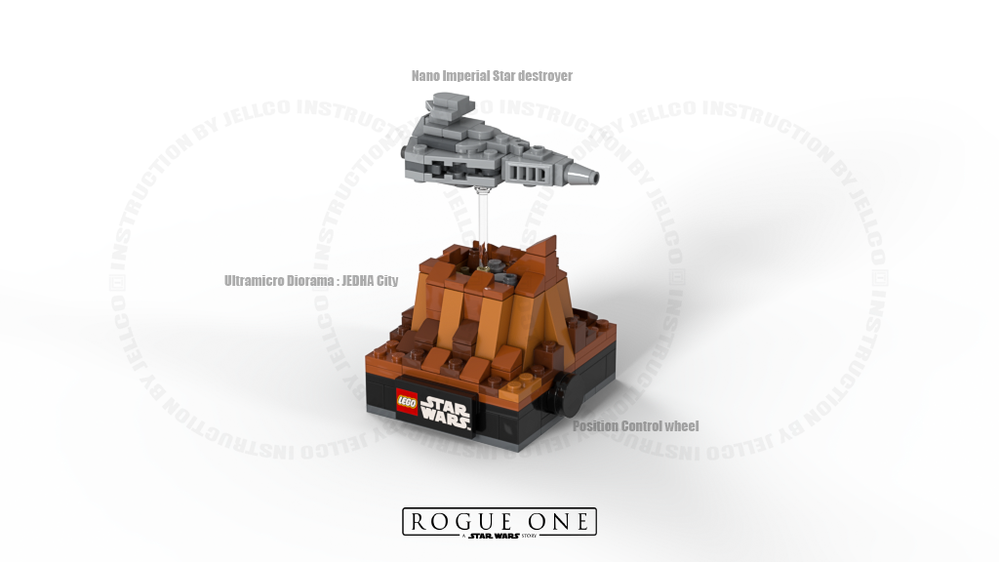 Lego Moc Nano Size Jedha City Desktop Version Rogue One By Jellco