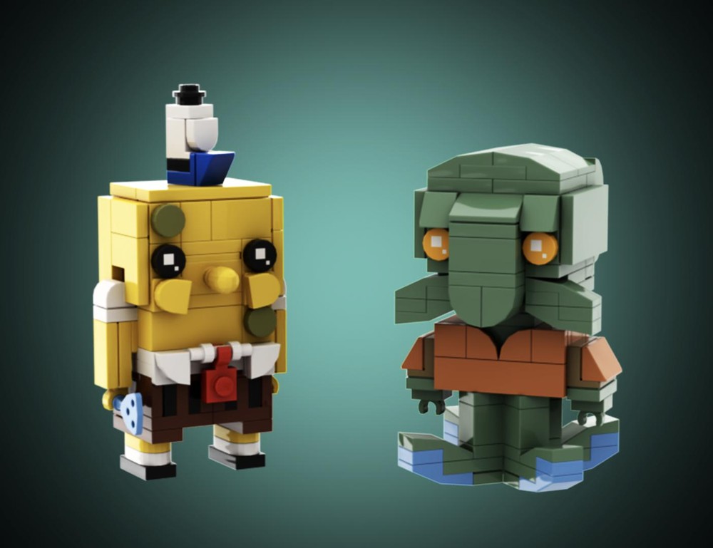 LEGO MOC Spongebob and Squidward Brickheadz by Ploopis | Rebrickable ...