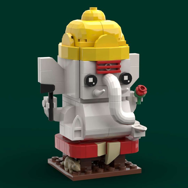 LEGO MOC Ganesha Brickheadz by Brickbaba | Rebrickable - Build with LEGO