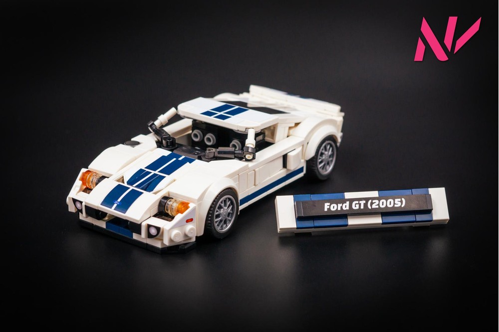 LEGO MOC Ford GT 2005 (white) by NV Carmocs | Rebrickable - Build with LEGO