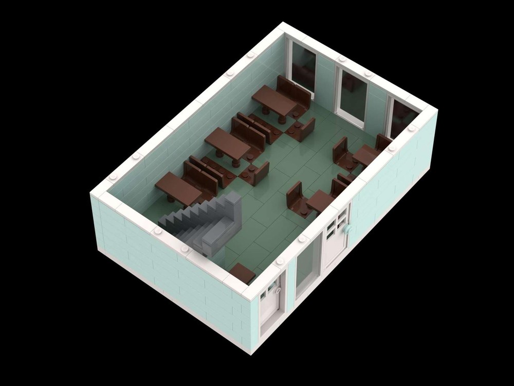 LEGO MOC Modular Grocery Store, Park, and Restaurant by garrettsmocs ...