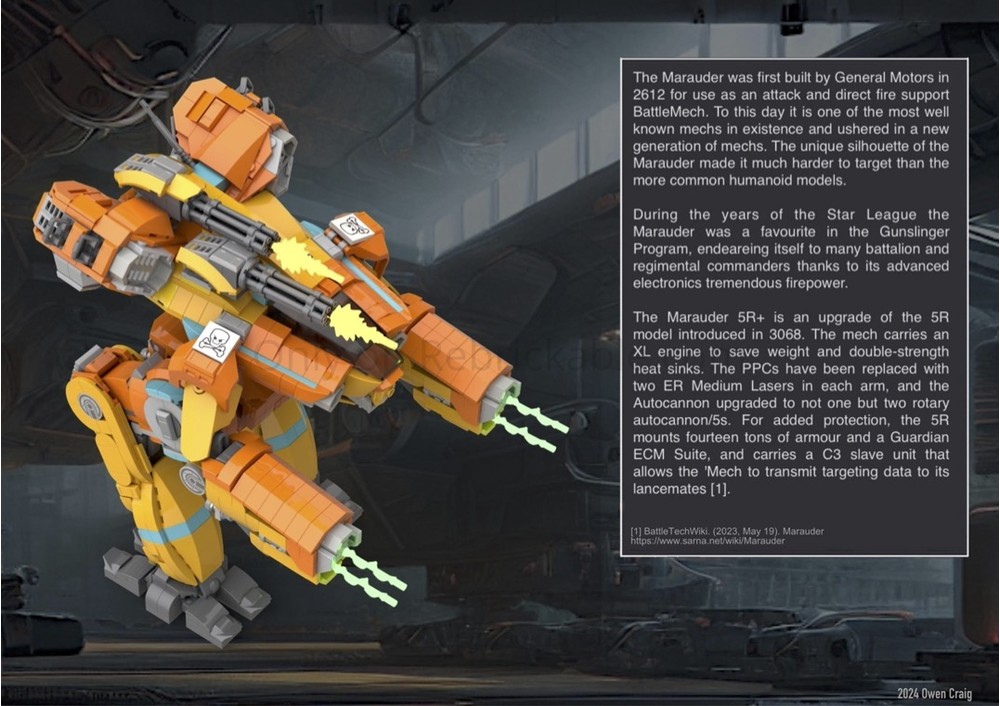 LEGO MOC Marauder MAD-5R+ Battletech Mechwarrior Mech by canuck33 ...