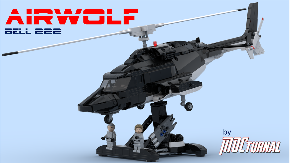 LEGO MOC MOCturnal AIRWOLF Bell 222 by MOCturnal | Rebrickable - Build ...