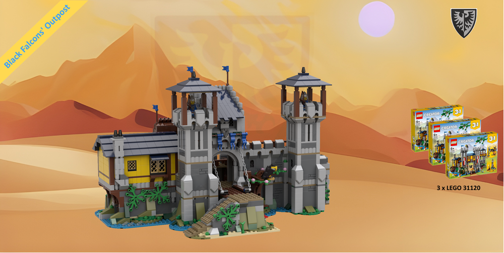 Lego Moc Black Falcons Outpost By Sc0rp Rebrickable Build With Lego