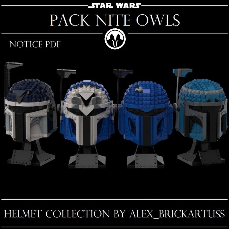 LEGO MOC Helmet Nite owls by Alex_BricKartuss | Rebrickable - Build ...