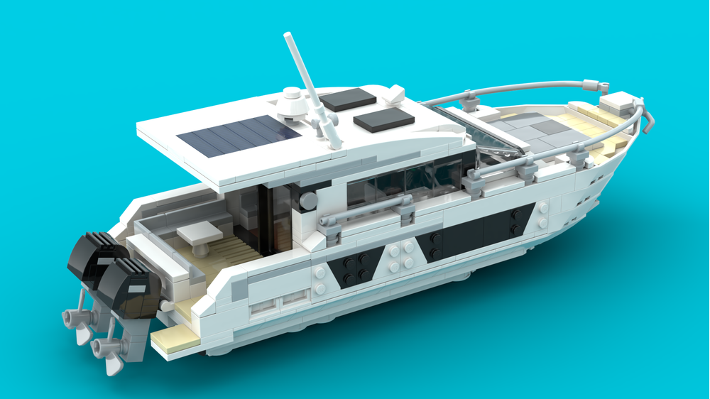 Lego Moc Beneteau Antares 11 Motor Yacht By Apenello Rebrickable