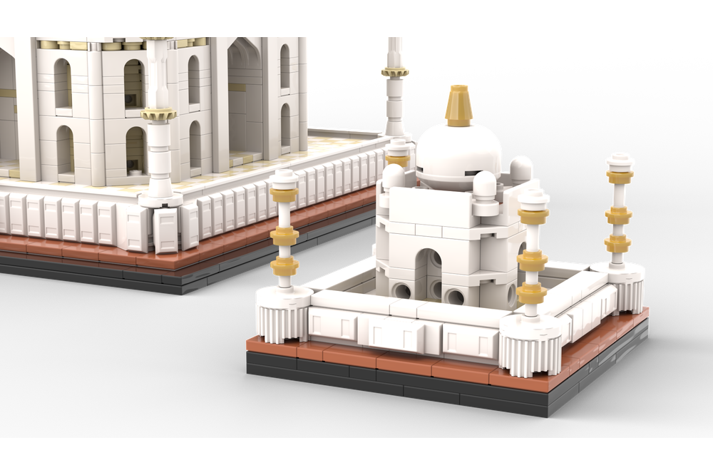 Lego Moc Mini 21056 Taj Mahal By Christromans Rebrickable Build