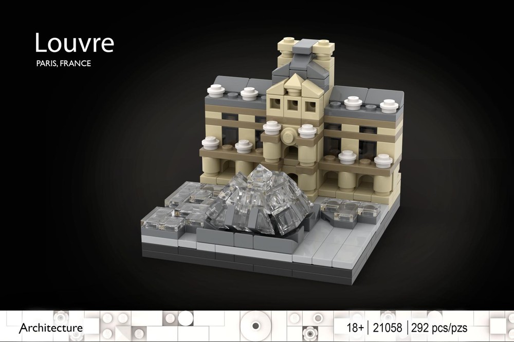 LEGO MOC Mini 21024 Louvre by christromans | Rebrickable - Build with LEGO