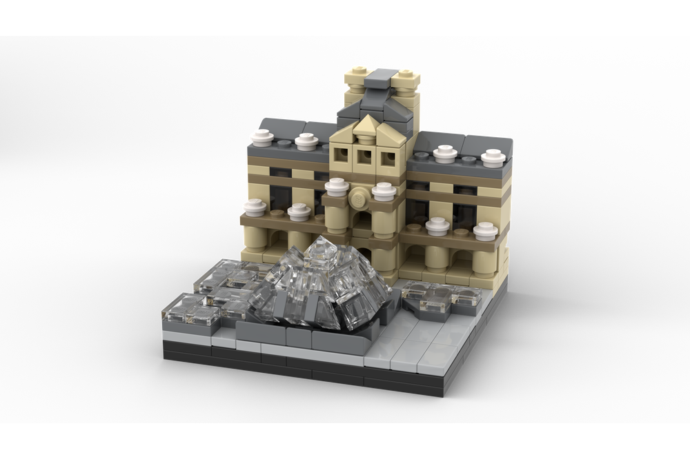 Lego Moc Mini 21024 Louvre By Christromans Rebrickable Build With Lego