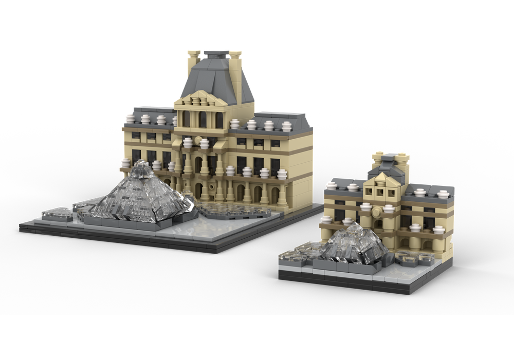 Lego Moc Mini 21024 Louvre By Christromans Rebrickable Build With Lego