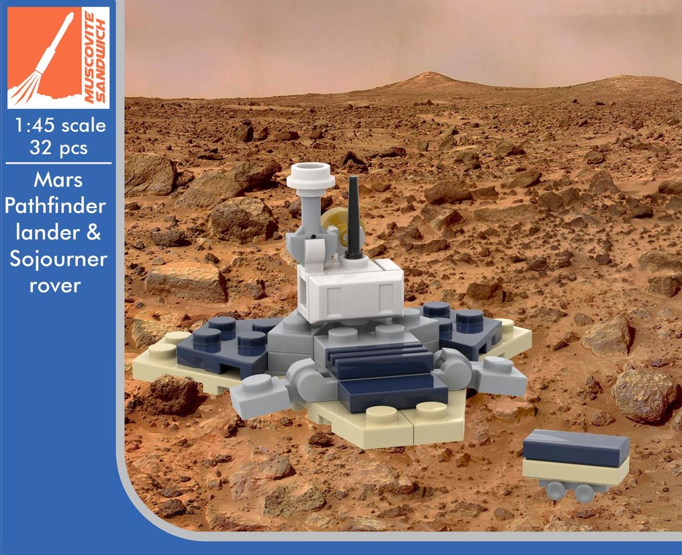 LEGO MOC Pathfinder lander and Sojurner Rover [Minifig/ 1:45 scale] by ...