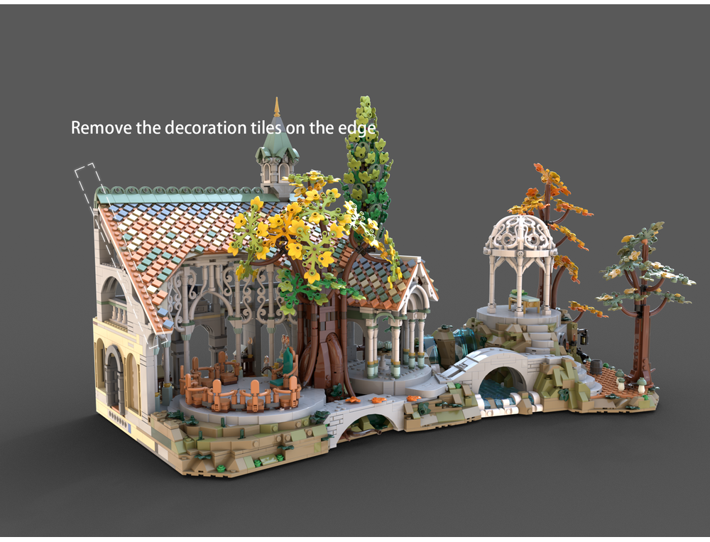Lego Moc 10316 Rivendell Extension By Fanpeixi Rebrickable Build