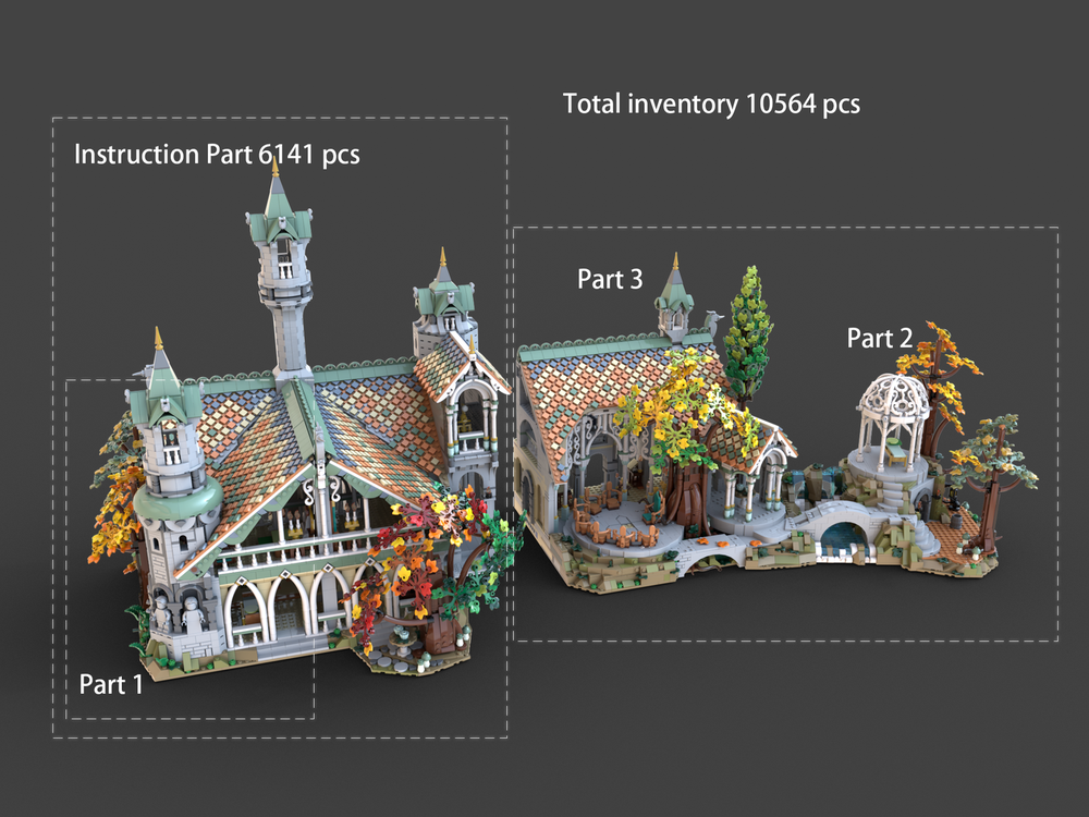 Lego Moc 10316 Rivendell Extension By Fanpeixi Rebrickable Build