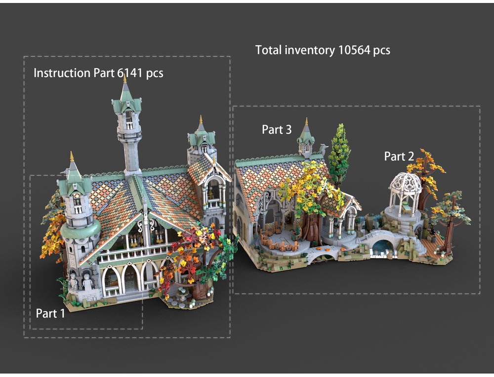 Lego Moc 10316 Rivendell Extension By Fanpeixi Rebrickable Build
