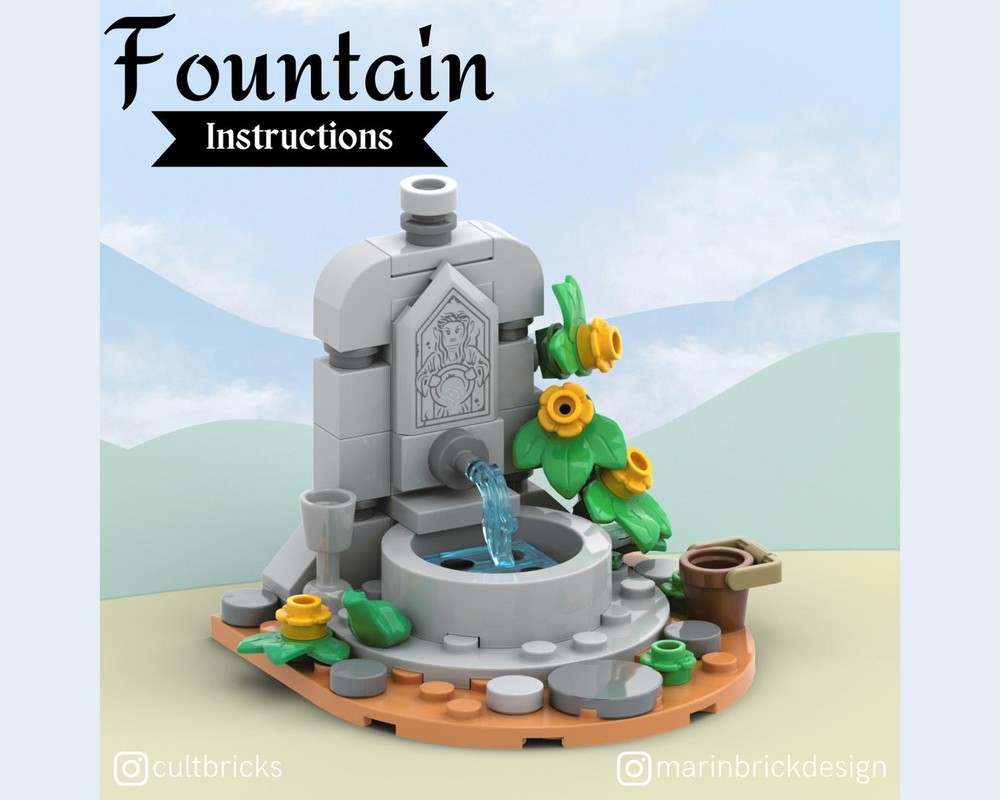 LEGO MOC Fairy Fountain - Lego Castle Moc by marinbrickdesign | Rebrickable - Build with LEGO