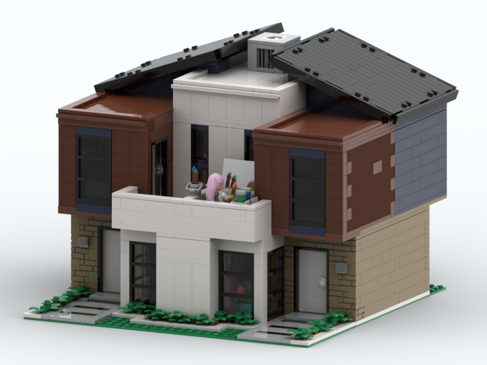 LEGO MOC Modular Modern Townhouse by AussieShazza | Rebrickable - Build ...