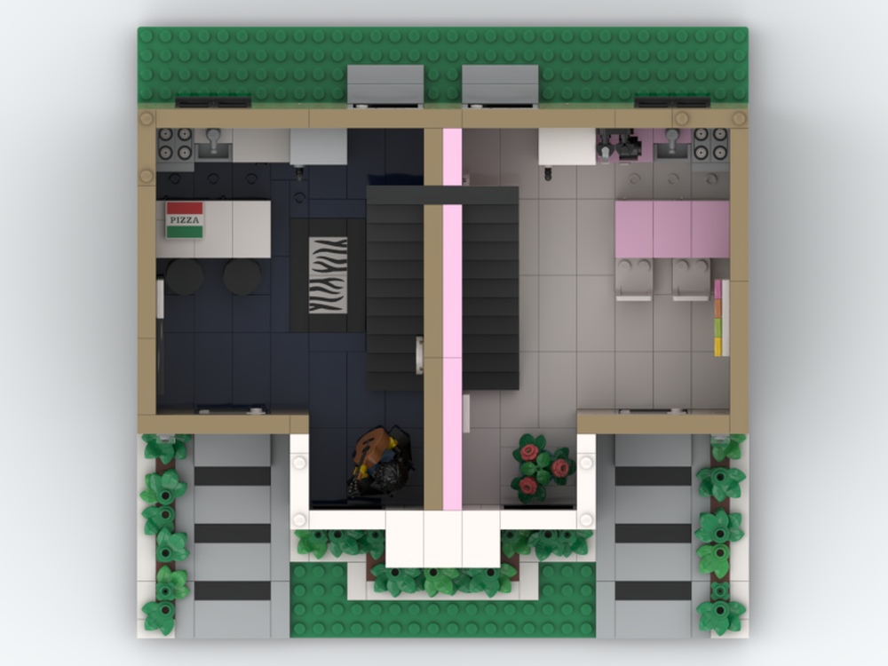 Lego Moc Modular Modern Townhouse By Aussieshazza Rebrickable Build