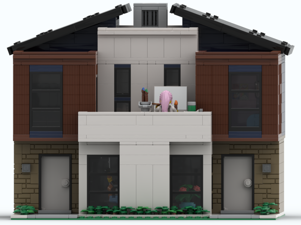 Lego Moc Modular Modern Townhouse By Aussieshazza Rebrickable Build