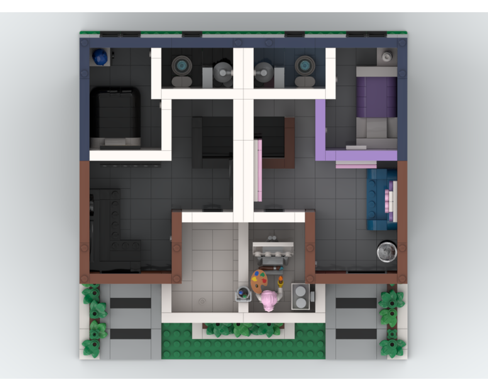Lego Moc Modular Modern Townhouse By Aussieshazza Rebrickable Build