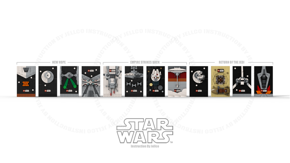 LEGO MOC SW Original Trilogy Postcard Concept by jellco | Rebrickable ...