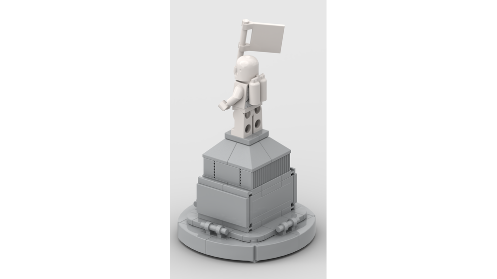 Lego Moc Classic Space Statue By Aventurium Rebrickable Build With Lego
