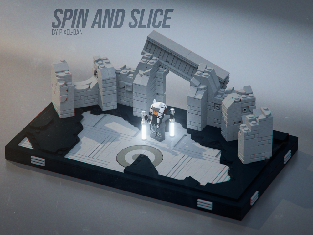 Lego Moc Pixel Dans Spin And Slice Diorama By Pixel Dan Rebrickable