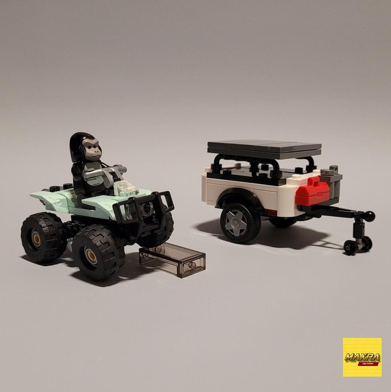 LEGO MOC Utility Trailer & ATV by maxra | Rebrickable - Build with LEGO